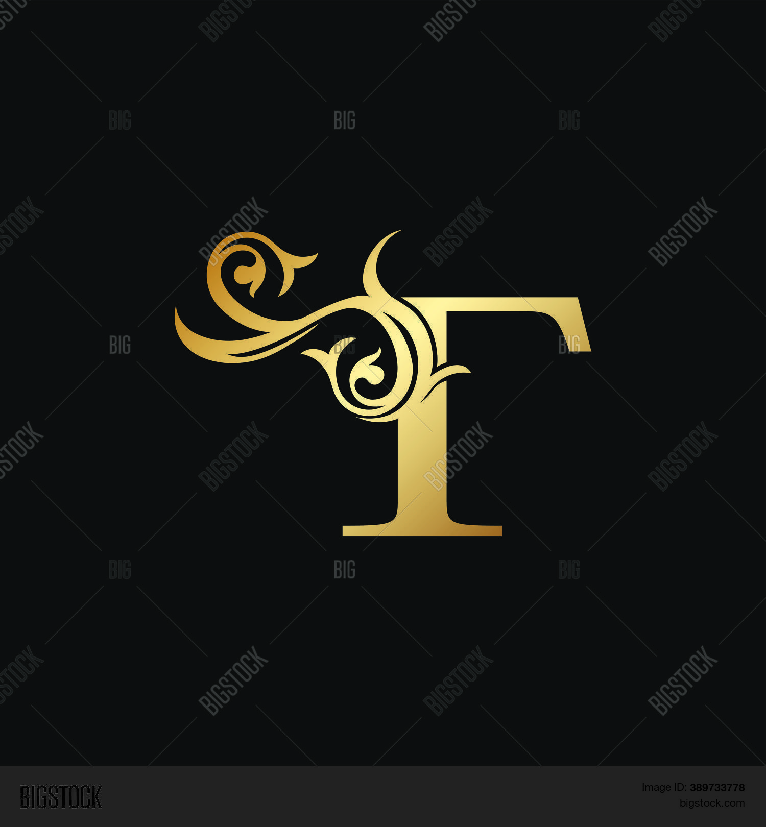 Luxury Gold Letter T Vector & Photo (Free Trial) | Bigstock