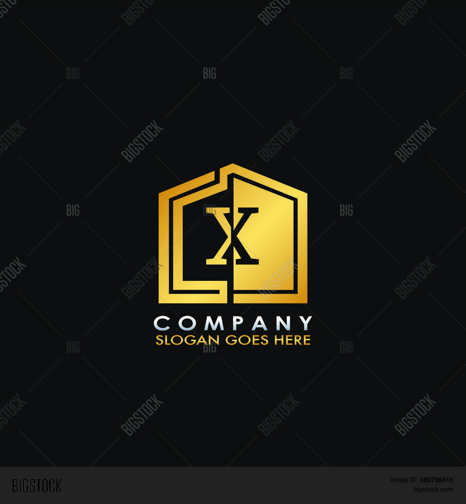 Golden House X Letter Vector & Photo (Free Trial) | Bigstock