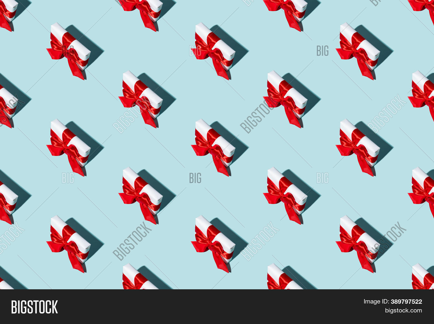 Gift Pattern. Blue Image & Photo (Free Trial) | Bigstock