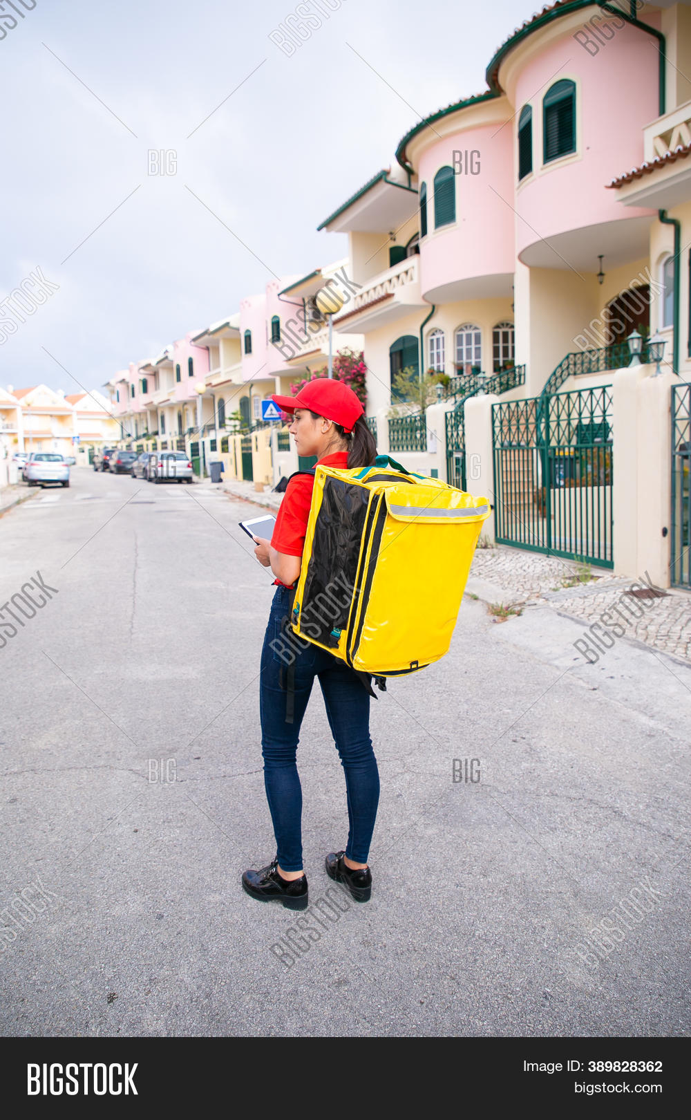 Female Post Worker Red Image & Photo (Free Trial) | Bigstock