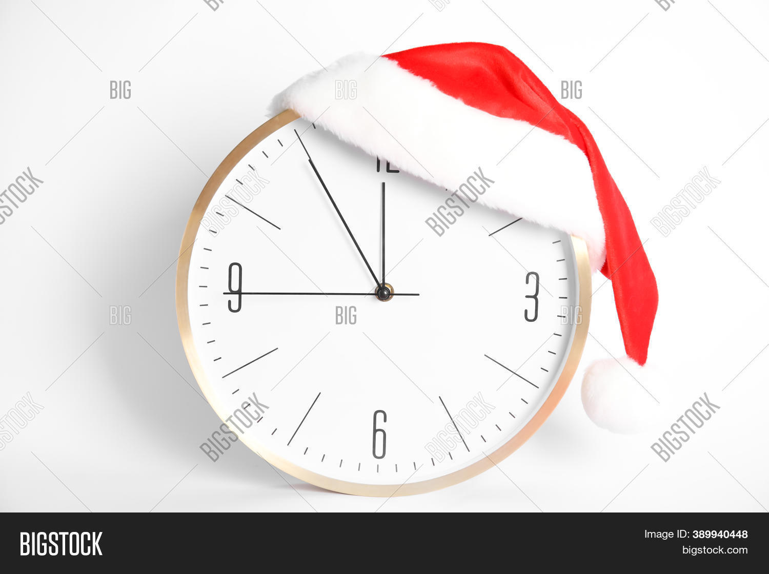 Clock Santa Hat Image & Photo (Free Trial) | Bigstock