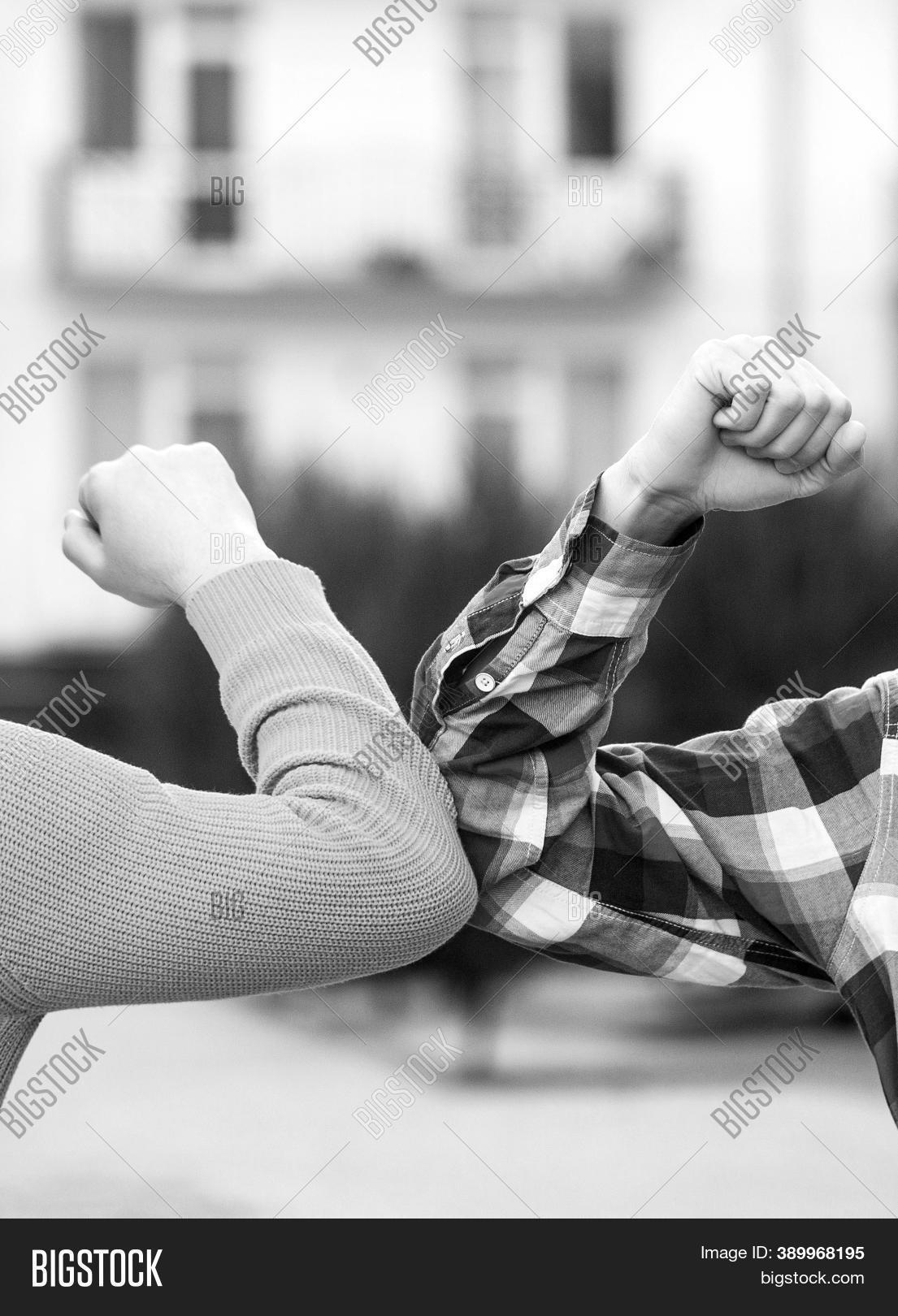 Closeup Elbow Bump. Image & Photo (Free Trial) | Bigstock