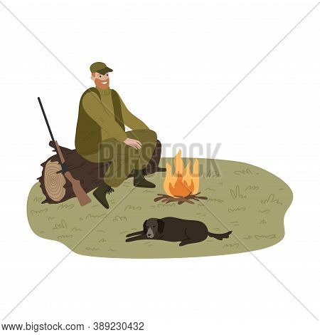Man Hunter Warming Vector & Photo (Free Trial) | Bigstock