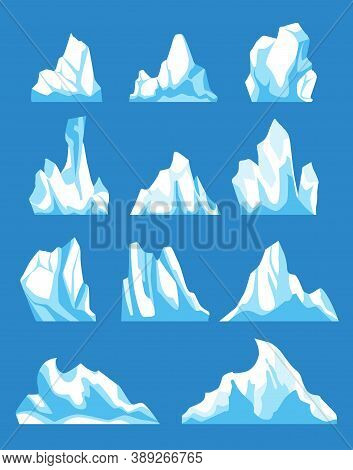 Icebergs. Cartoon Vector & Photo (Free Trial) | Bigstock