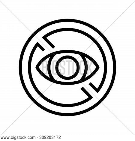 Blind Sign Line Icon Vector & Photo (Free Trial) | Bigstock