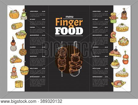 Finger Food Menu Vector & Photo (Free Trial) | Bigstock
