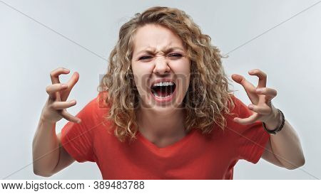 Angry Blonde Woman Image & Photo (Free Trial) | Bigstock