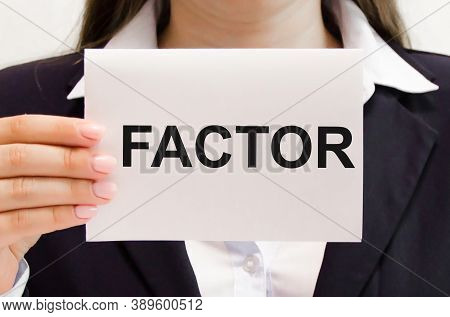 Word Factor Written On Image & Photo (Free Trial) | Bigstock