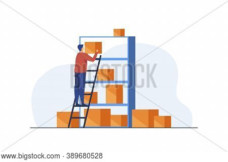 Man Putting Boxes On Vector & Photo (Free Trial) | Bigstock