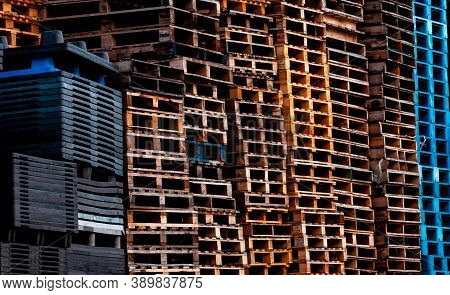 Pile Old Wooden Pallet Image & Photo (Free Trial) | Bigstock