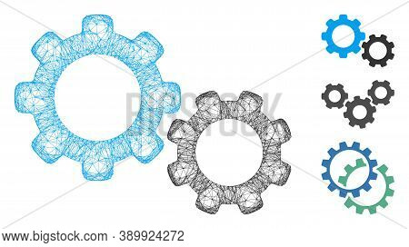 Mesh Gears Polygonal Vector & Photo (Free Trial) | Bigstock