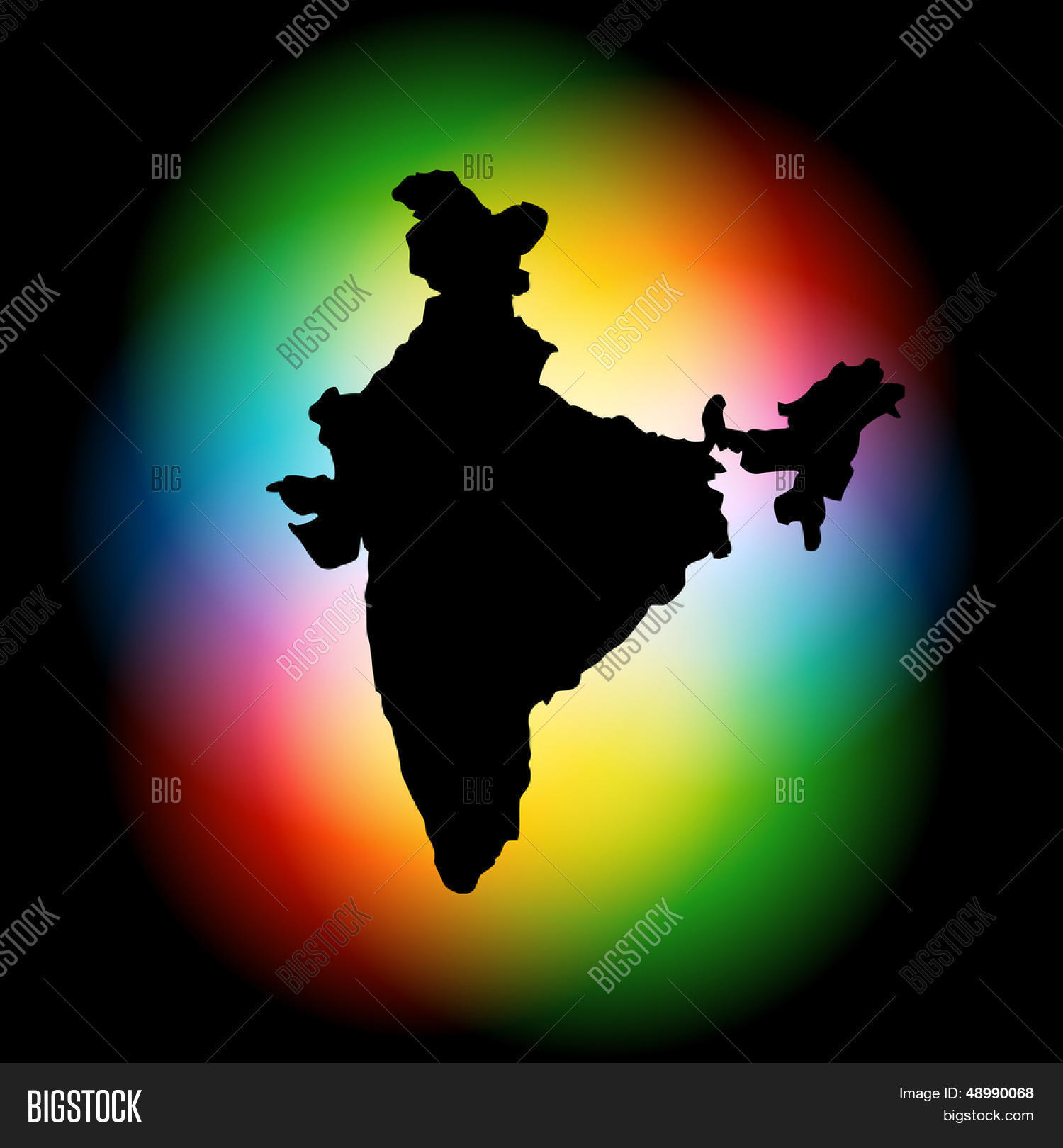 Vector Indian Map On Vector & Photo (Free Trial) | Bigstock