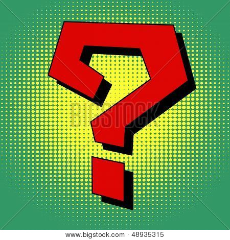 Question Mark Pop Art Vector & Photo (Free Trial) | Bigstock