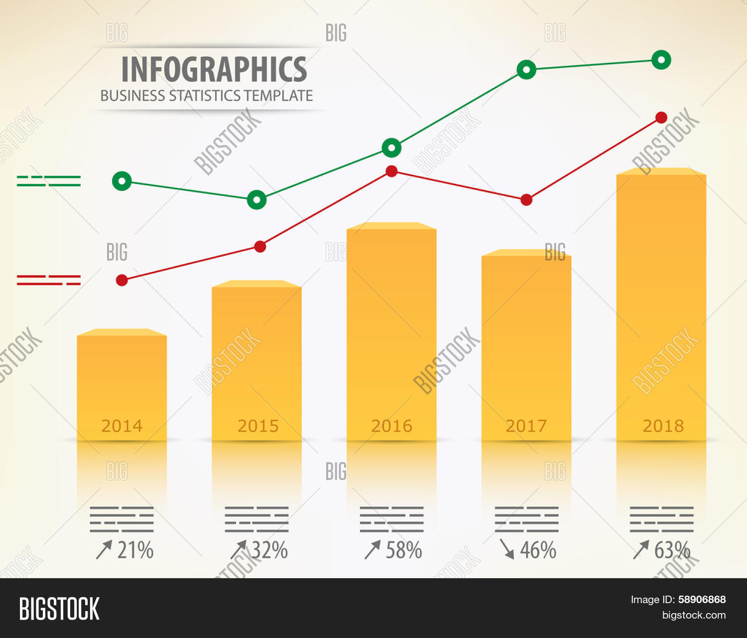 Golden Diagram Two Vector & Photo (Free Trial) | Bigstock