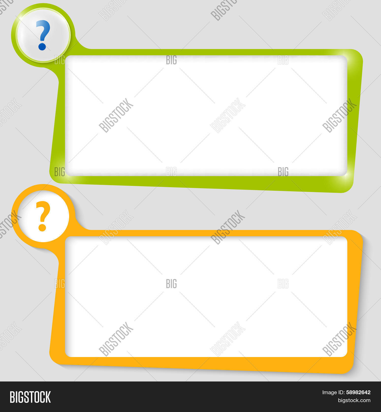 Set Two Text Boxes Vector & Photo (Free Trial) | Bigstock