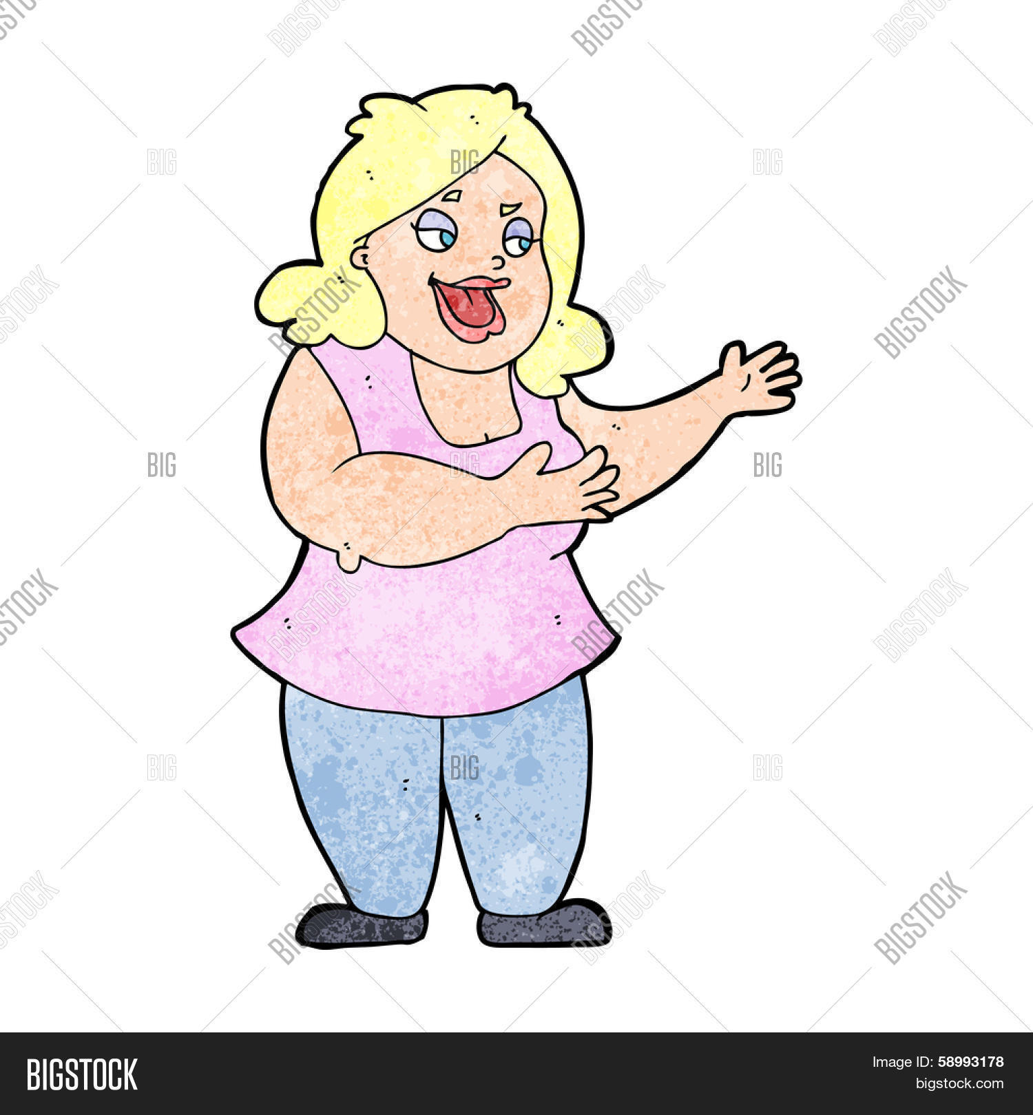 Cartoon Happy Fat Vector & Photo (Free Trial) | Bigstock