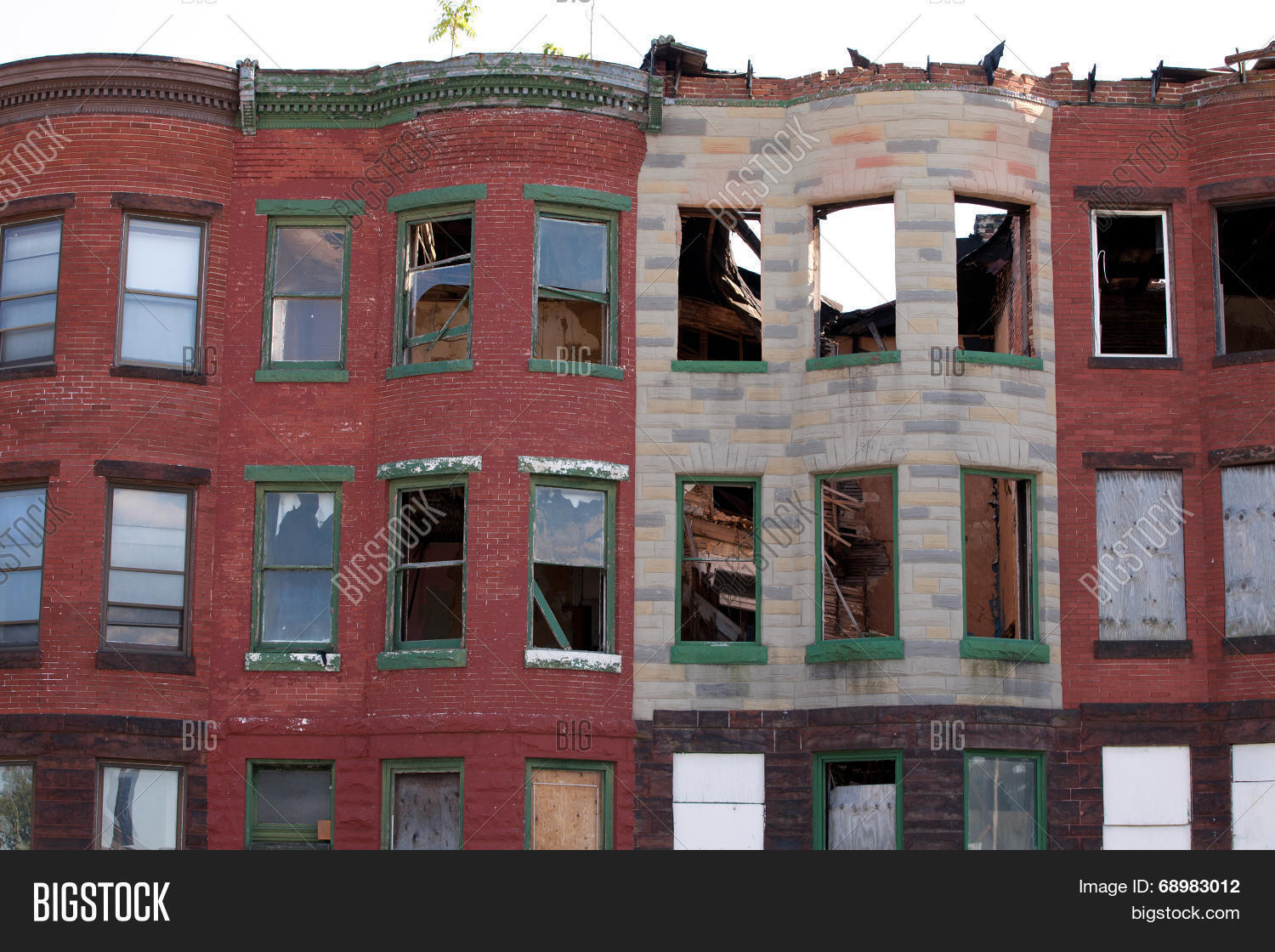 Abandoned Row Houses Image & Photo (Free Trial) | Bigstock