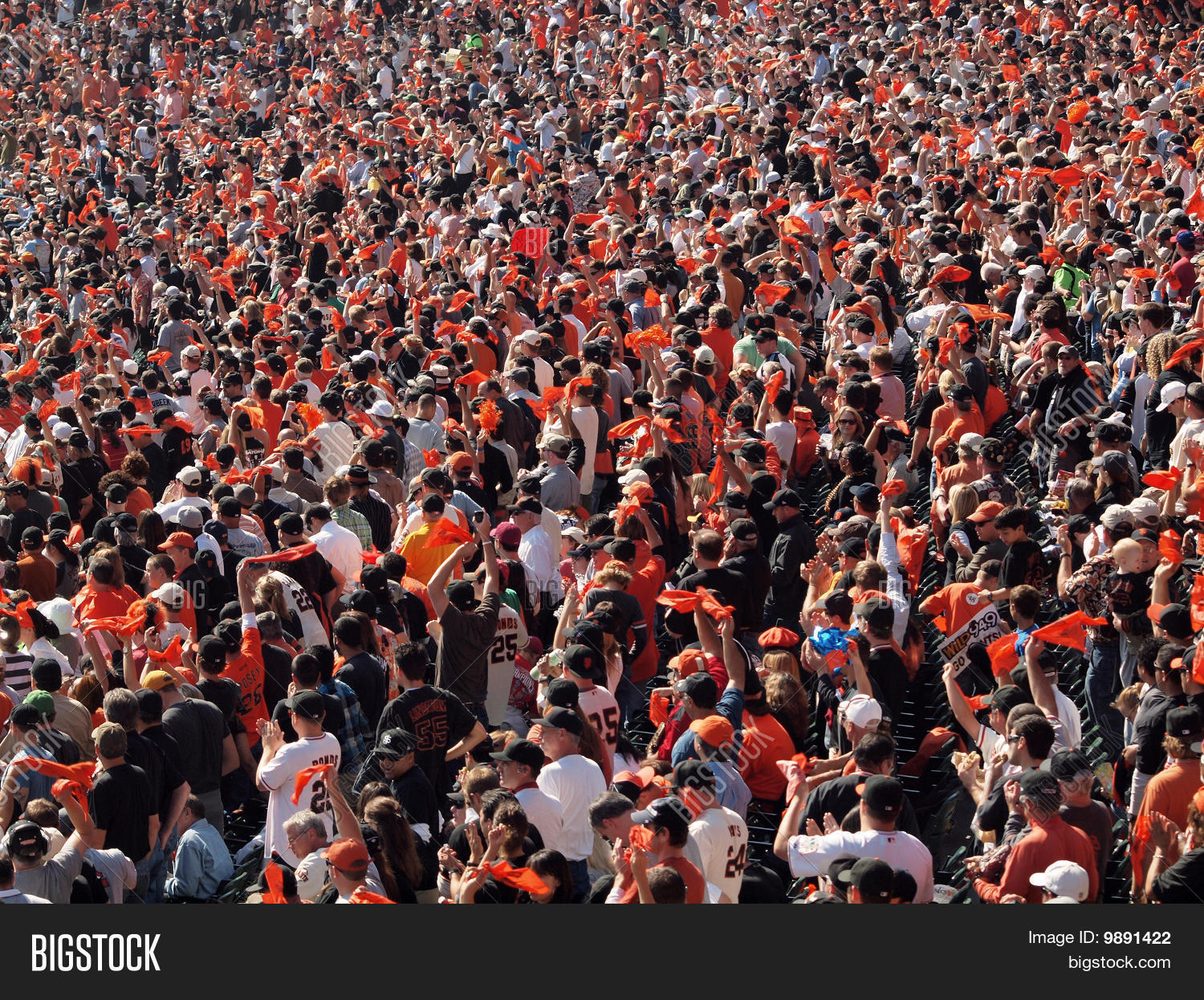 Giants Fans Wave Image & Photo (Free Trial) | Bigstock