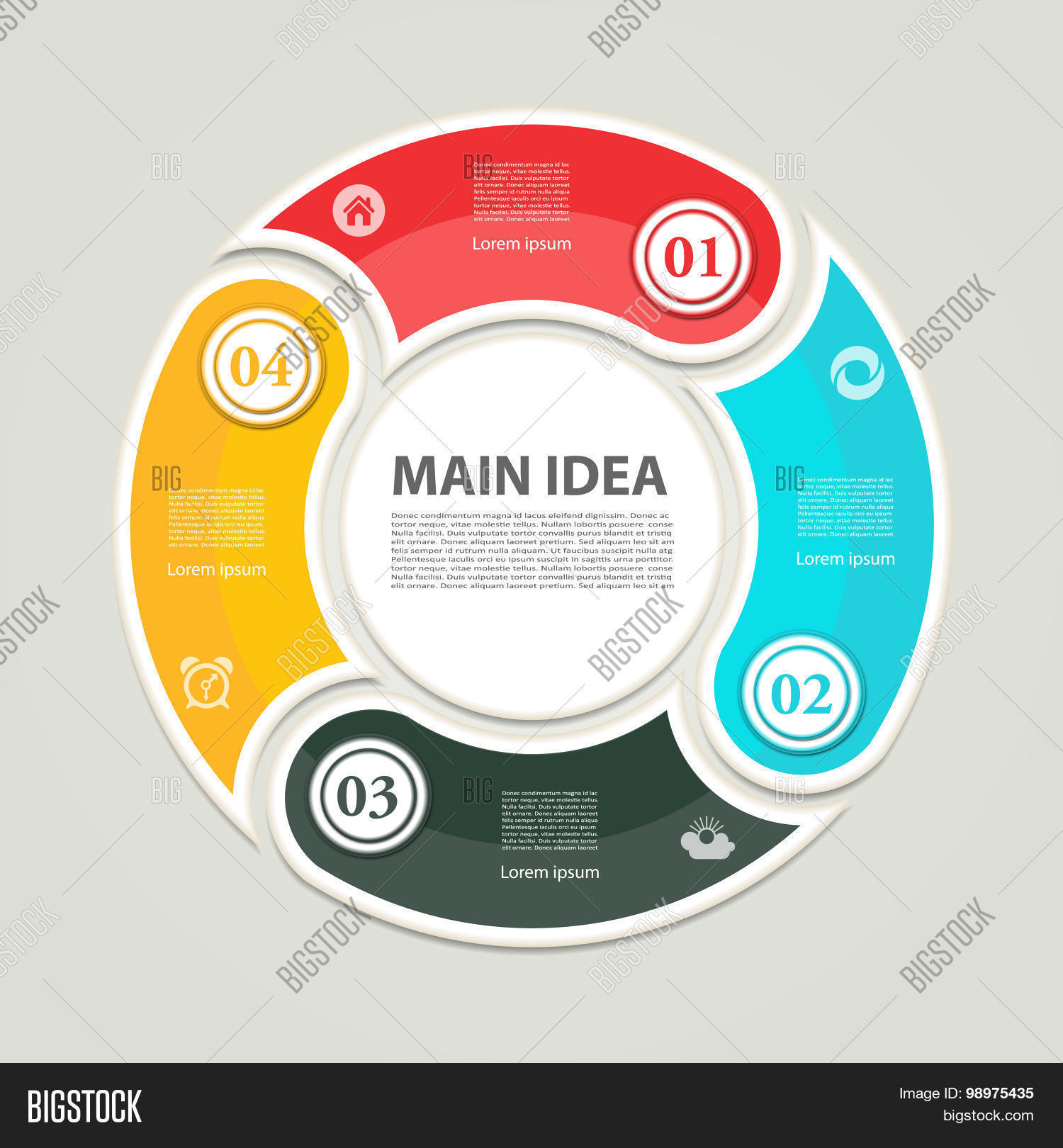 Cyclic Diagram Four Vector & Photo (Free Trial) | Bigstock