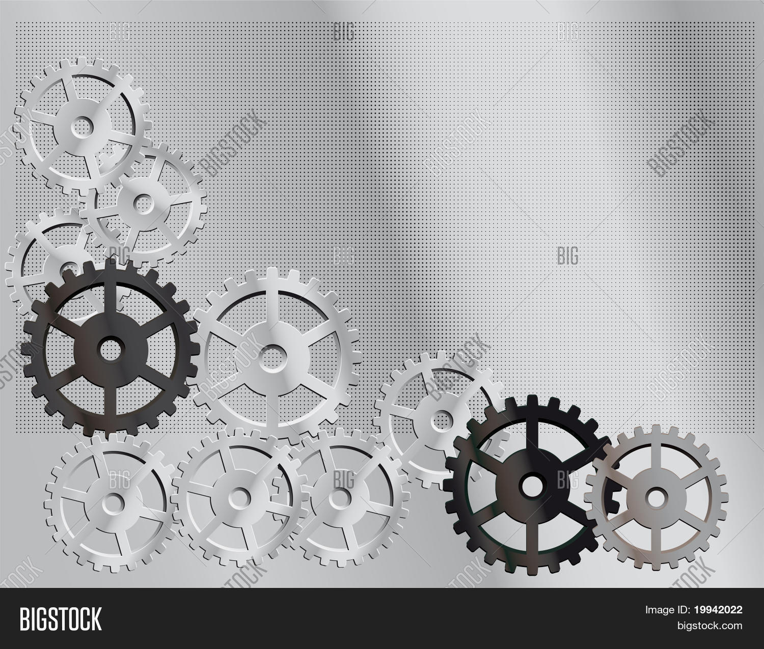 Gray Background Gears Vector & Photo (Free Trial) | Bigstock