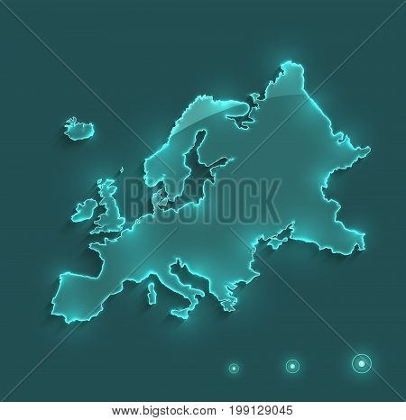 Europe Map Light Neon Image & Photo (Free Trial) | Bigstock