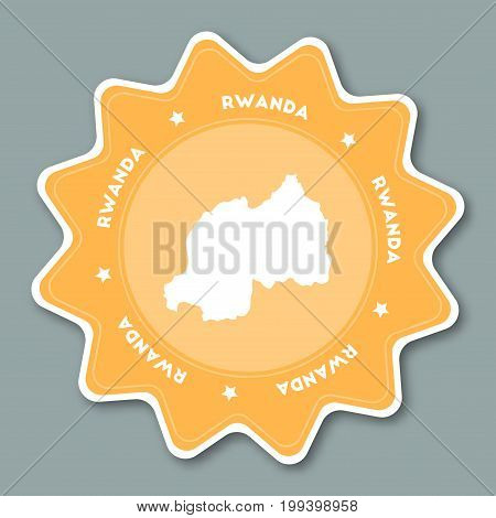 Rwanda Map Sticker Vector & Photo (Free Trial) | Bigstock