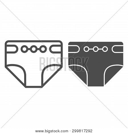 Diaper Line Glyph Vector & Photo (Free Trial) | Bigstock