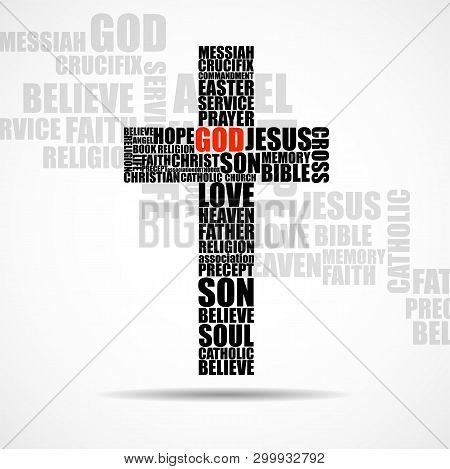 Cross Religious Words Vector & Photo (Free Trial) | Bigstock