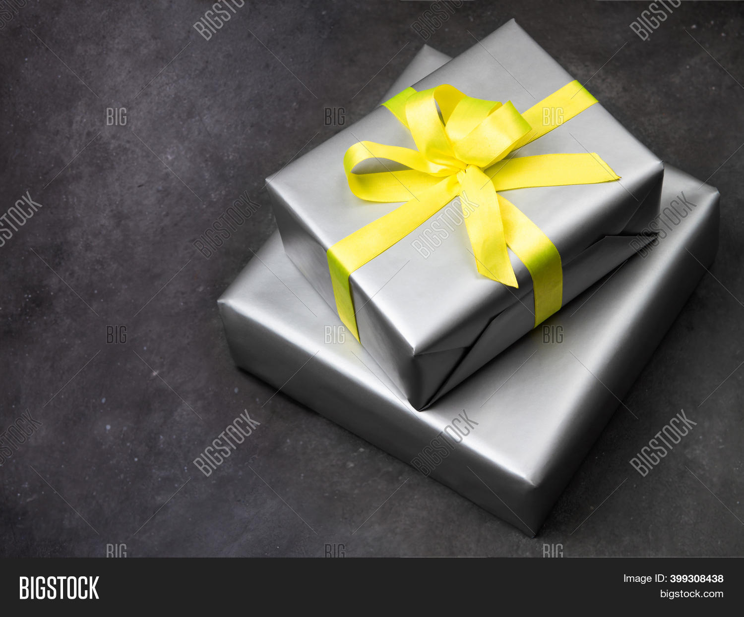 Two Gifts Wrapped Gray Image & Photo (Free Trial) | Bigstock