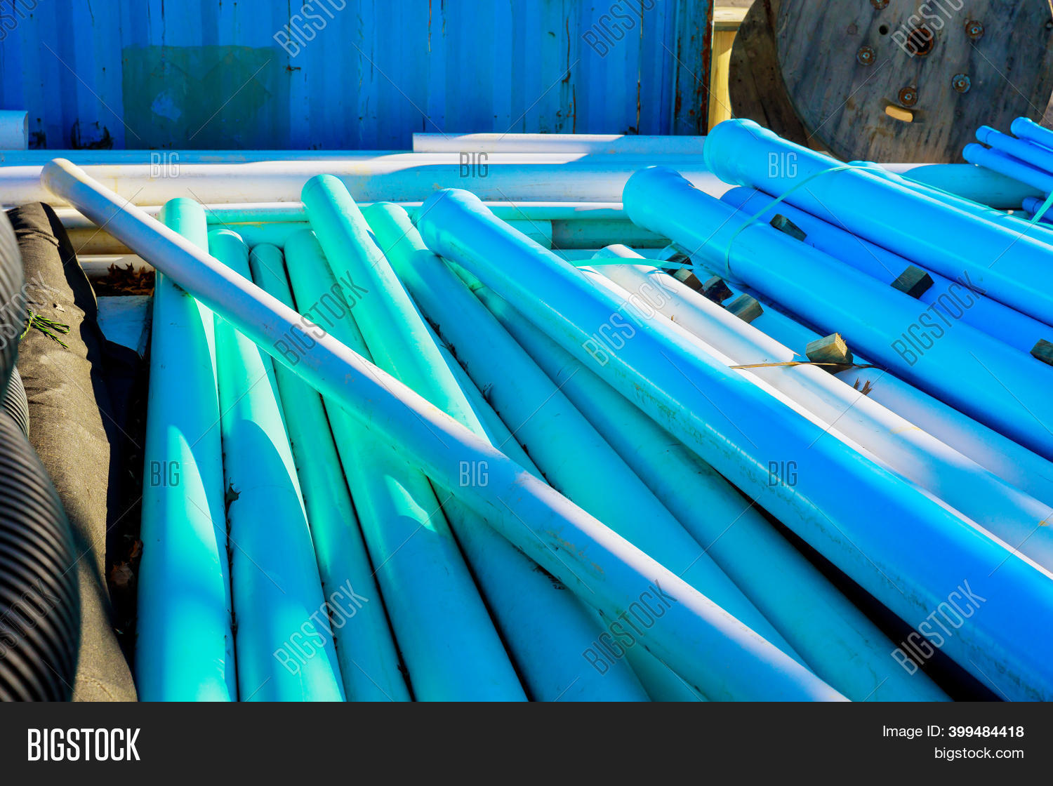 Blue Pipes Plastic Pvc Image & Photo (Free Trial) | Bigstock