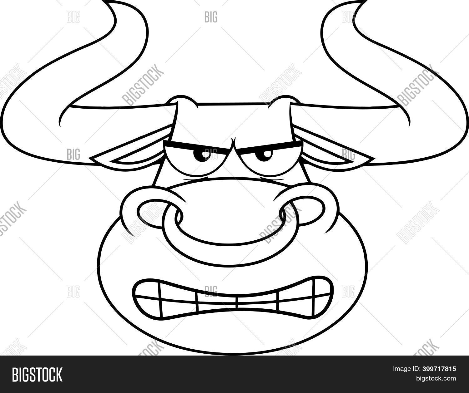 Outlined Bull Face Image & Photo (Free Trial) | Bigstock