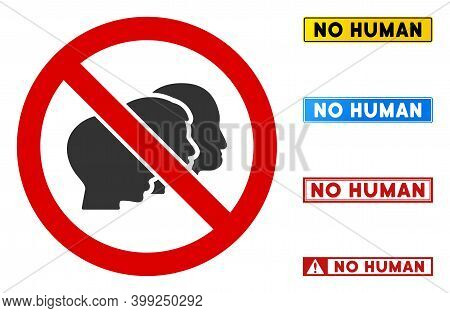 No Human Sign Vector & Photo (Free Trial) | Bigstock