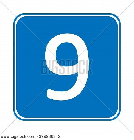 Number Nine Button On Vector & Photo (Free Trial) | Bigstock