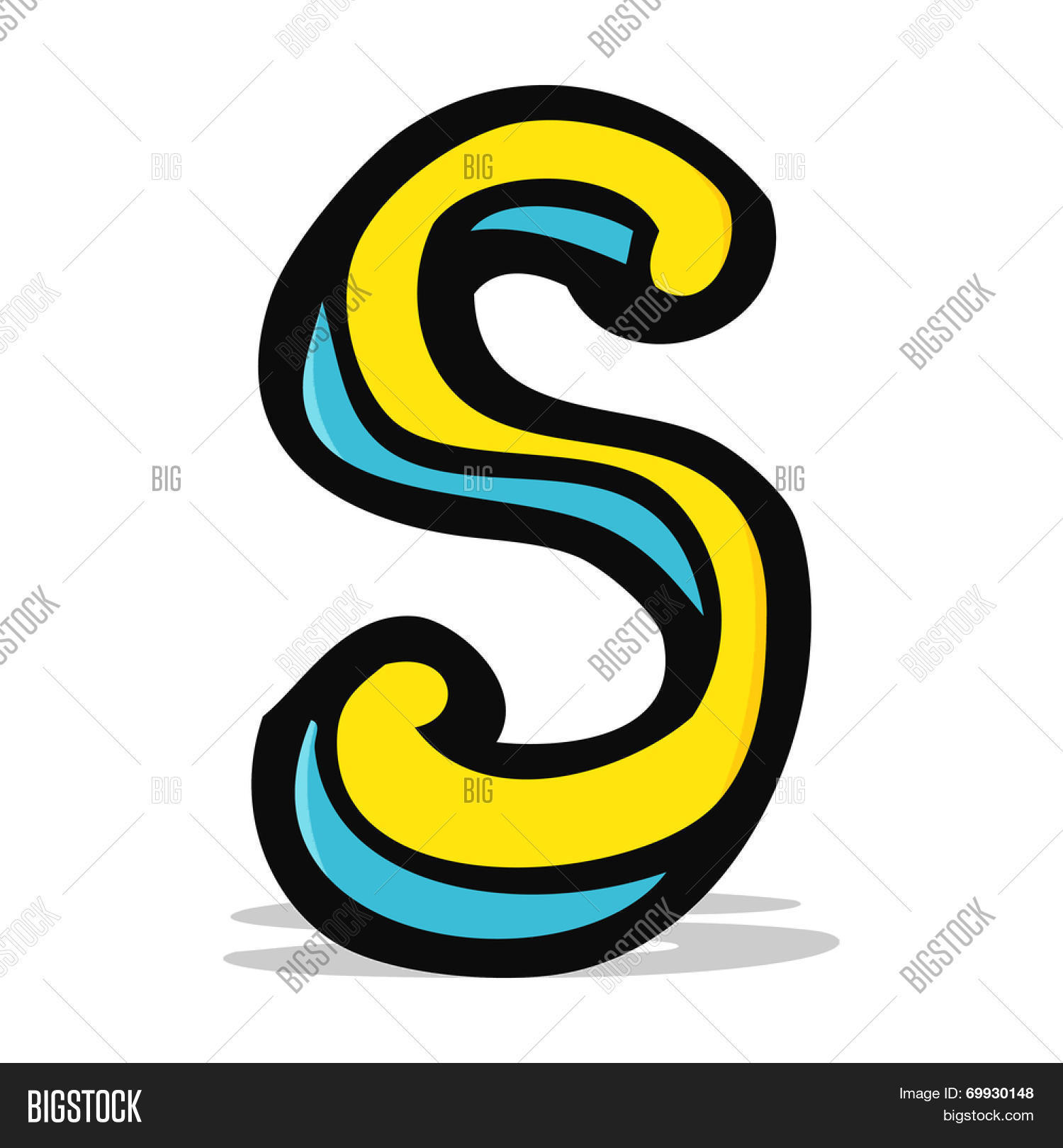Cartoon Letter S Vector & Photo (Free Trial) | Bigstock