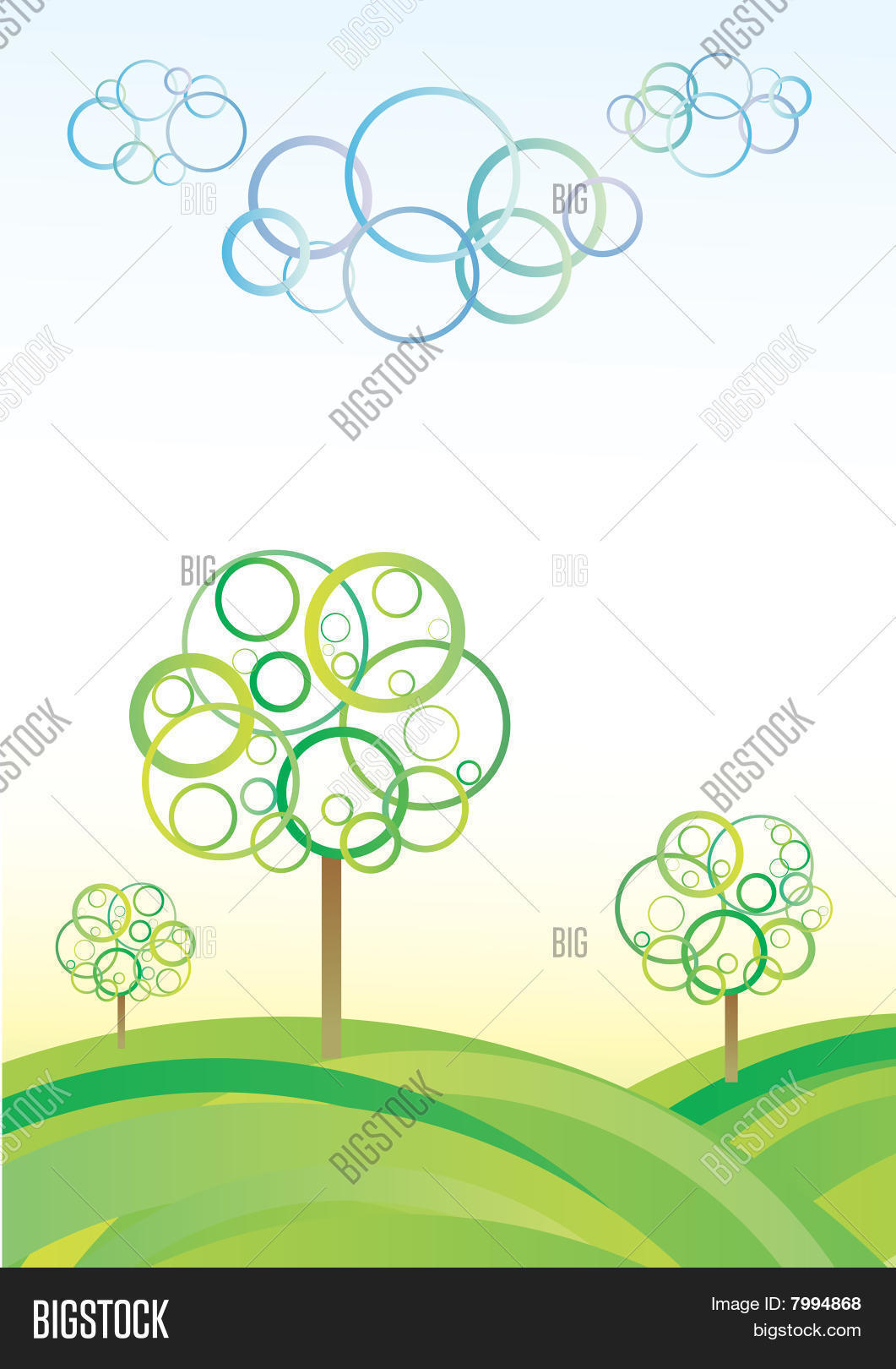 Circle Trees Vector & Photo (Free Trial) | Bigstock