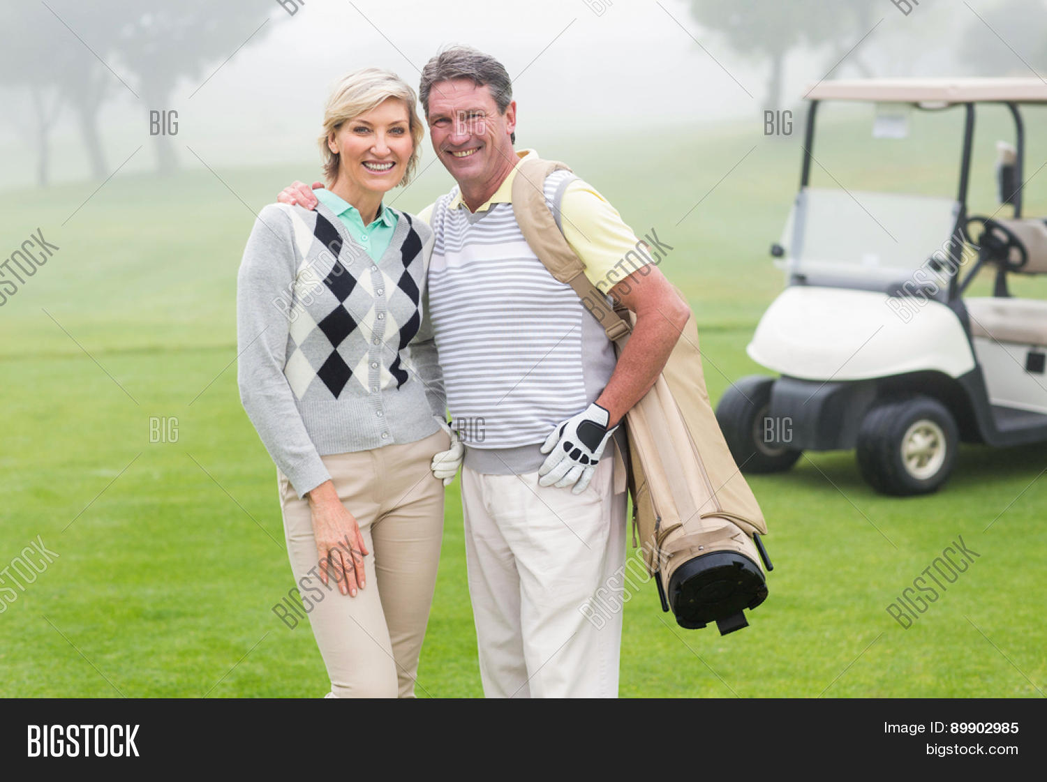 Happy Golfing Couple Image & Photo (Free Trial) | Bigstock