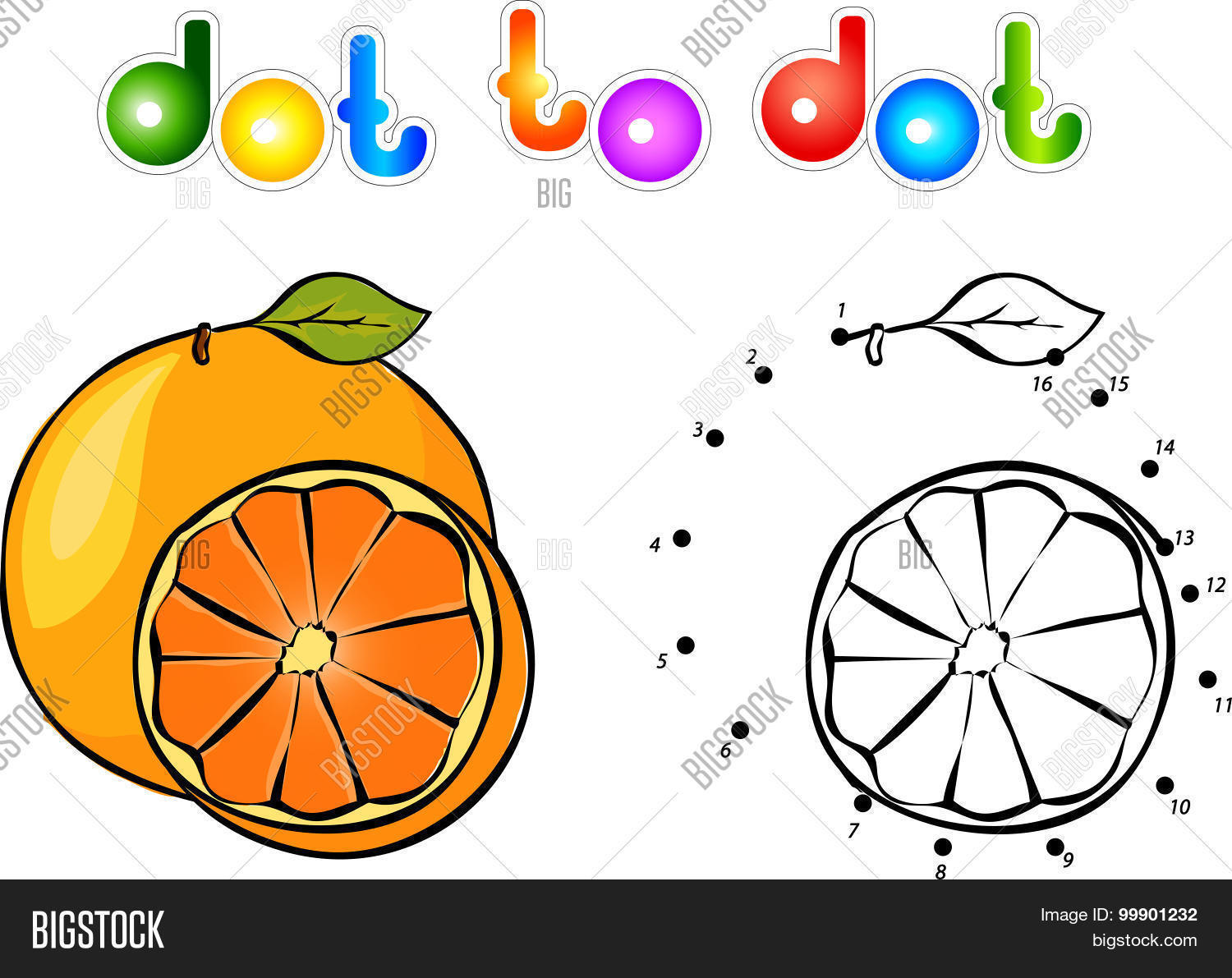 Cartoon Orange Dot Vector & Photo (Free Trial) | Bigstock