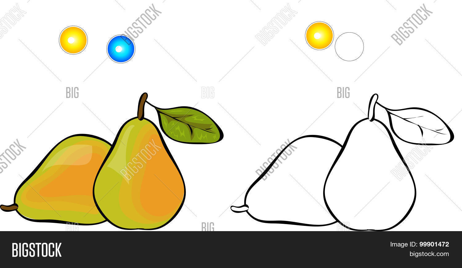 Cartoon Pears Dot Dot Vector & Photo (Free Trial) | Bigstock