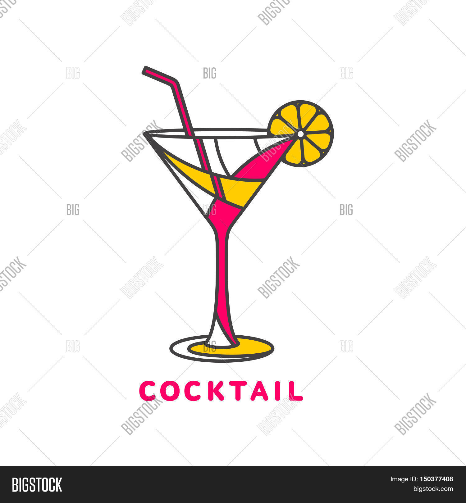 Colorful Abstract Cocktail Logo, Image & Photo | Bigstock