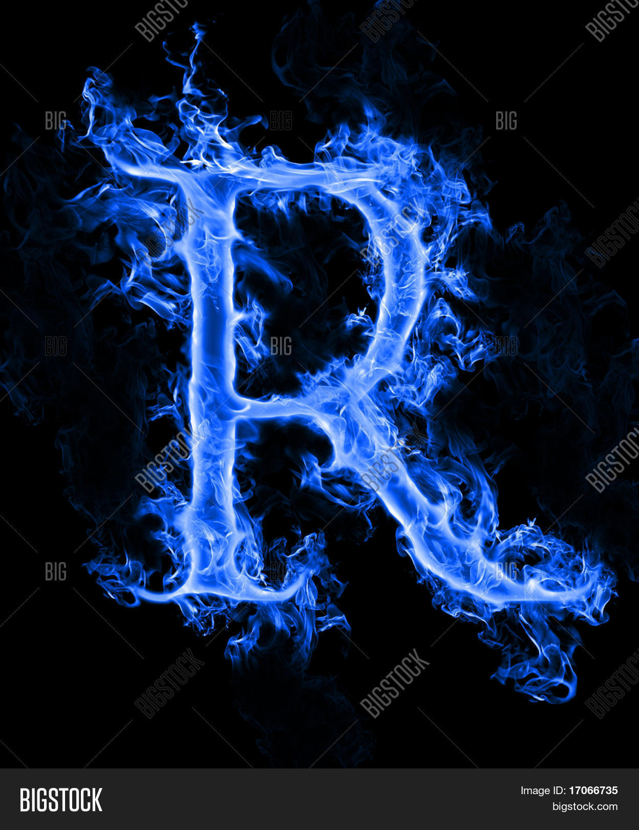 Blue smoke letter "R" Stock Photo & Stock Images | Bigstock