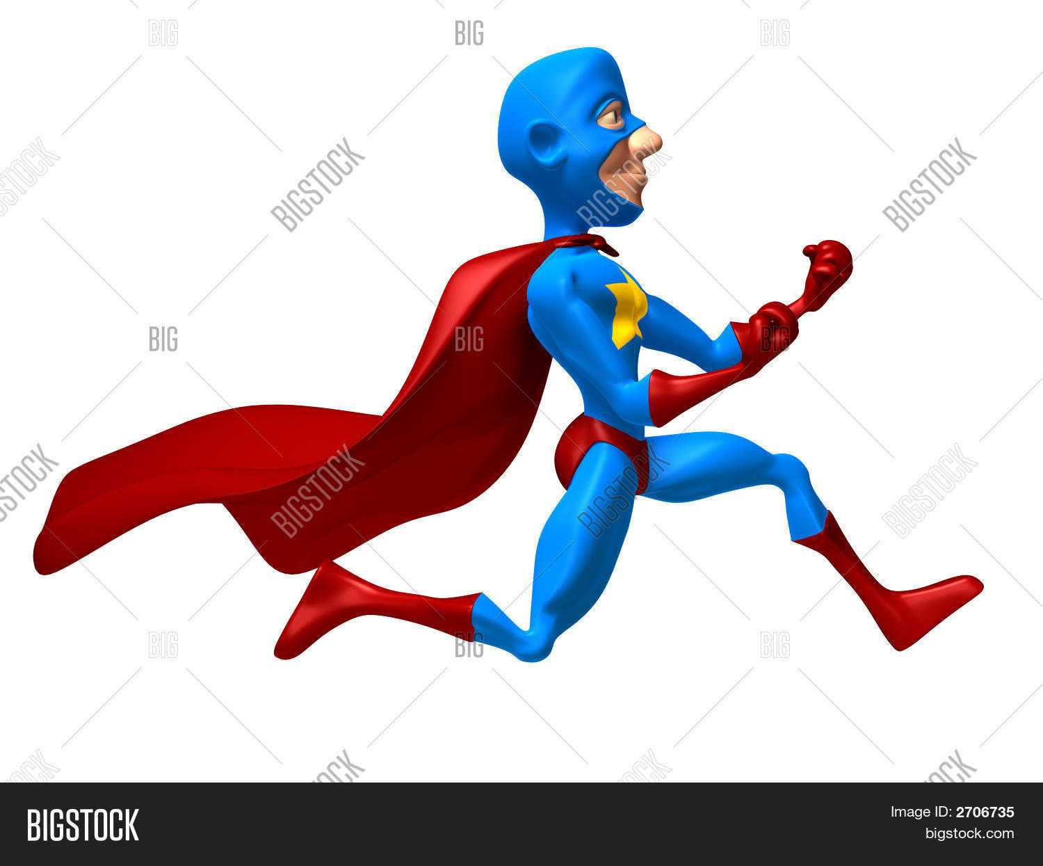 Superhero Running Image & Photo | Bigstock