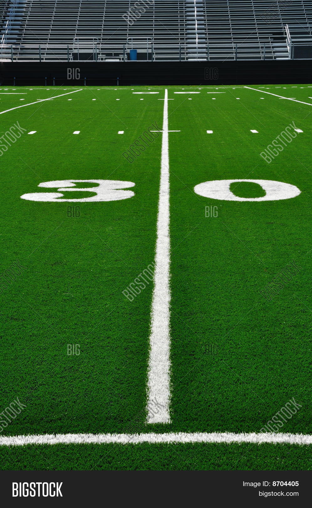 30 Yard Line On American Football Image & Photo | Bigstock