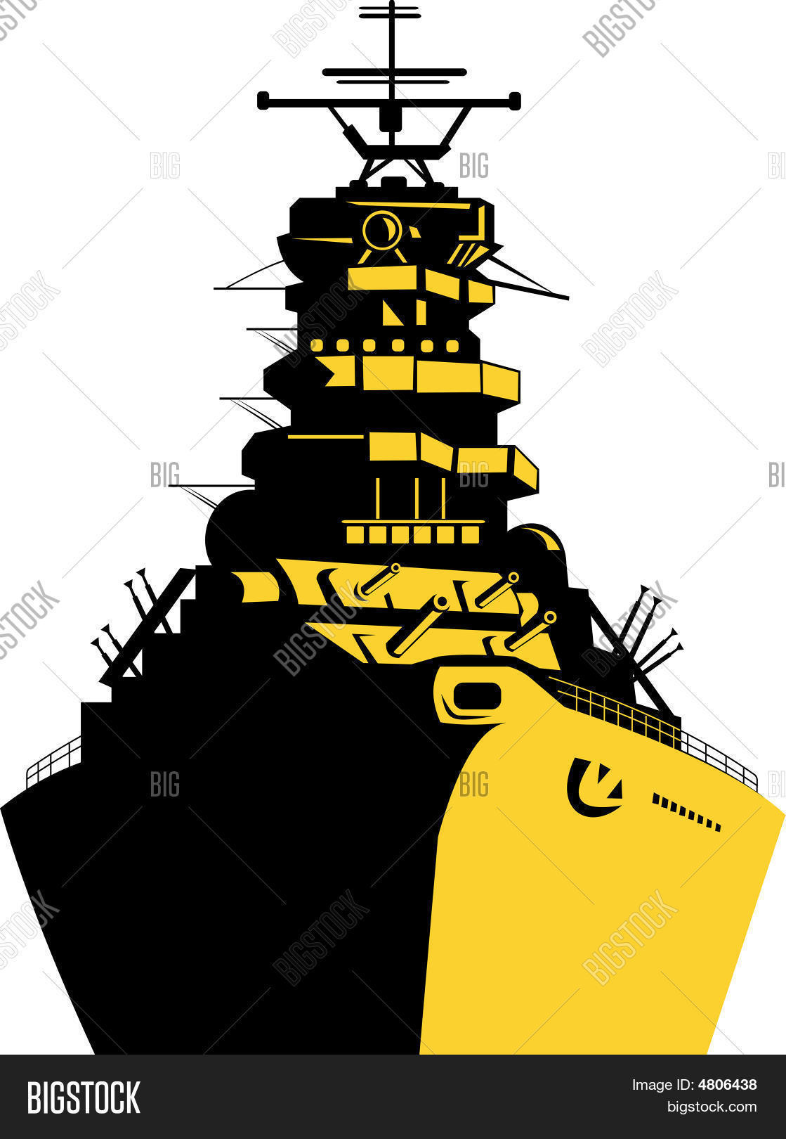 Battleship Front Silhouette