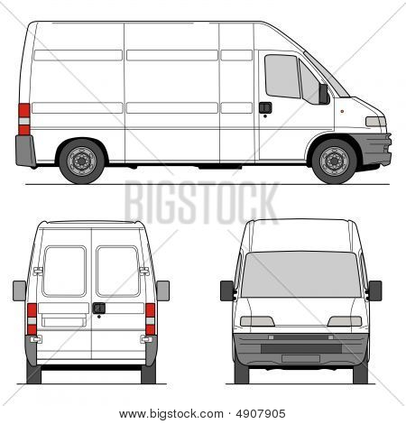 Delivery Van Template Stock Vector & Stock Photos | Bigstock