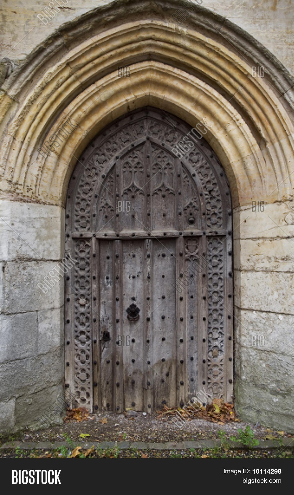 Old Gothic Style Door Image & Photo | Bigstock