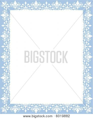 Powder Blue Scrollwork Border Stock Vector & Stock Photos | Bigstock