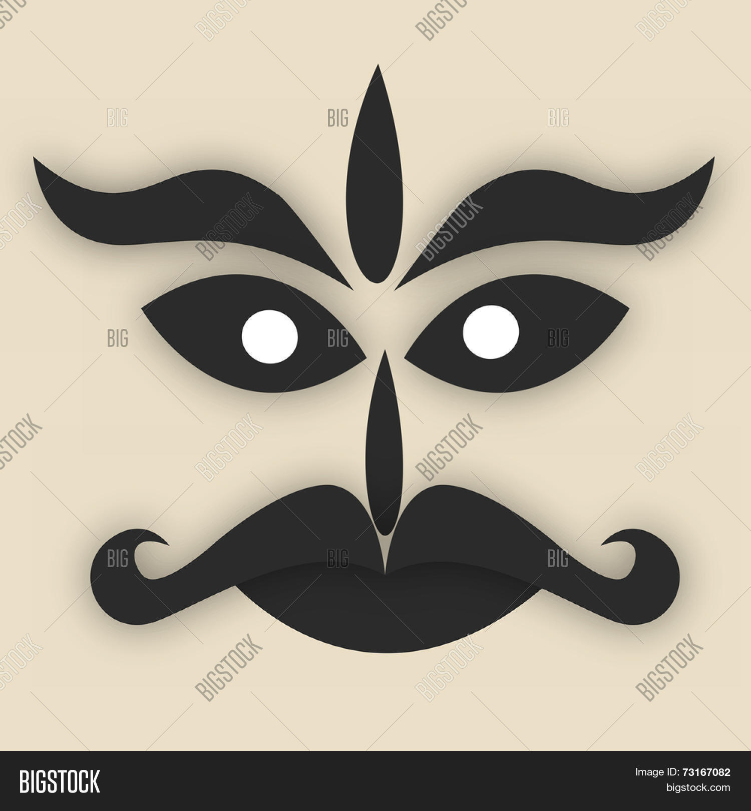Image Horeble Ravan Face Anger On Vector & Photo | Bigstock