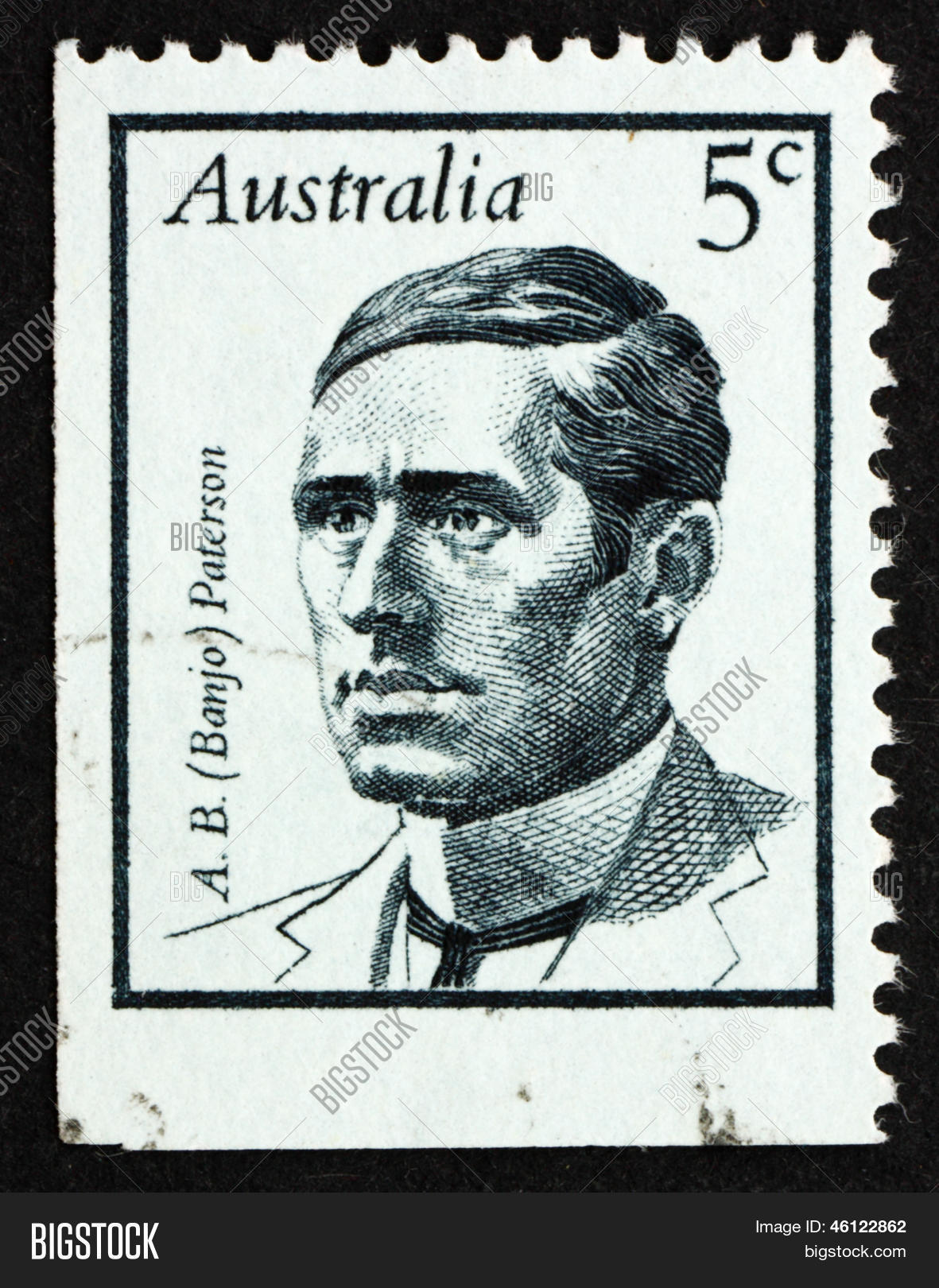 Postage Stamp Australia 1968 Andrew Barton (banjo) Paterson, Poet Stock ...