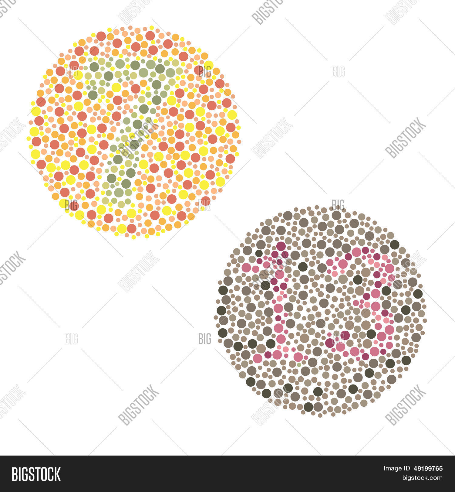 Ishihara Test. Daltonism,color Vector & Photo | Bigstock
