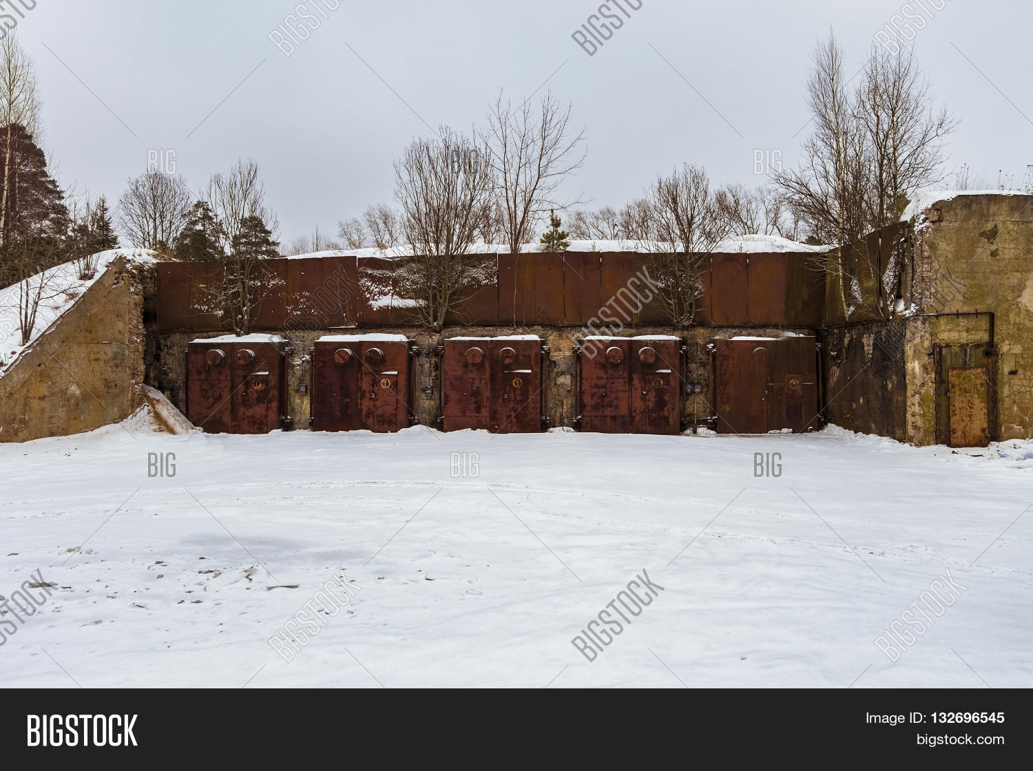 Nuclear bunker. Nuclear bomb shelter. Old abandoned Soviet Cold War ...